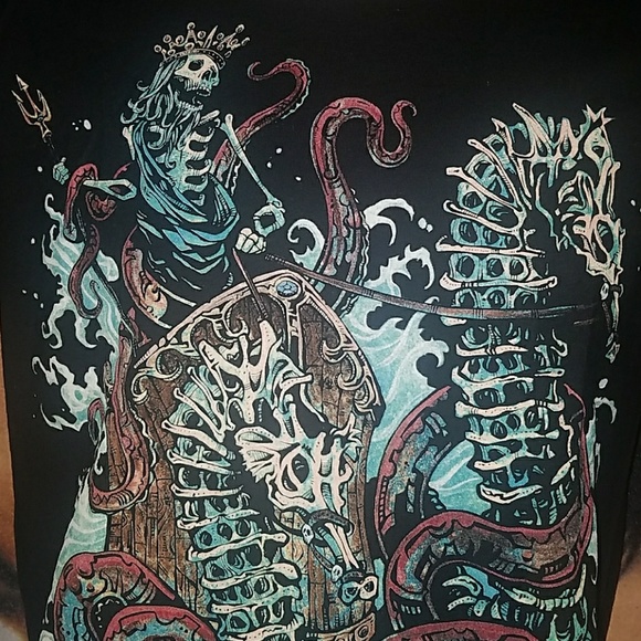 Lowbrow | Shirts | Lowbrow King Neptune Skeleton Riding Seahorse Kraken ...